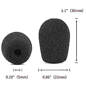 Ear Cushion Ear Pads mic Cover Foam Microphone Compatible with BlueParrott B450-XT B550 XT Noise Canceling Bluetooth Headset (Set)