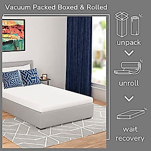 PayLessHere 5 Inch Green Tea Memory Foam Mattress Cooling Gel Infused Mattress,Medium Firm Mattresses Fiberglass Free/CertiPUR-US Certified/Bed-in-a-Box/Pressure Relieving Twin Size,White