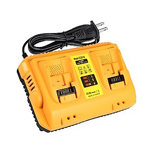 DCB102 Replacement for Dewalt Battery Charger Station Comaptible with Dewalt 12V/20V Battery Charger Work with Dewalt 20V Battery and Tools（Yellow）
