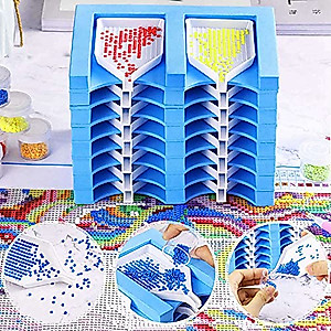 Kisty 16 Slots Diamond Painting Tray Organizer Diamond Painting Accessories Tray Diamond Painting Tools Kits Organizer Blue