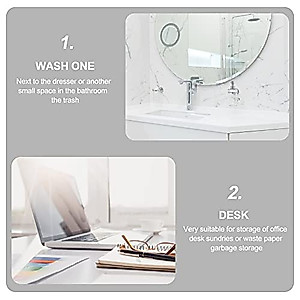 OUNONA Mini Curbside Trash and Recycle Can 4pcs Desktop Organizers Pen Holder Pencil Cup Mini Storage Containers for Office Supplies