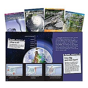 Teacher Created Materials - Classroom Library Collections: Natural Disasters - 4 Book Set - Grades 3-5 - Guided Reading Level O - R