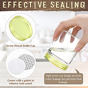 Sliner 60 Pcs 8 oz Plastic Jars with Lids Clear Round Leakproof Storage Containers Empty Refillable Plastic Mason Jars for Travel Storage Face Creams Kitchen Household Food Spice (Colorful)