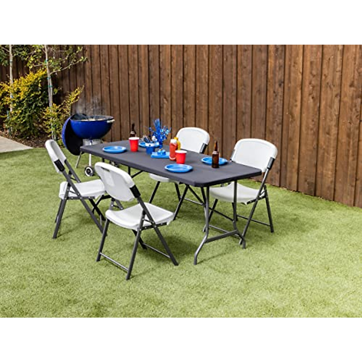 Iceberg iGear Stretch Fabric Table Top Cap Cover, fits 6' Tables, Polyester/Spandex, Black, 30" W x 72" L