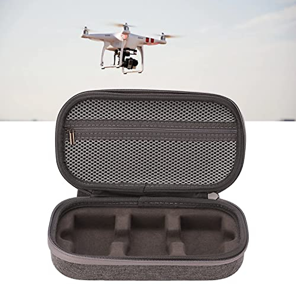 Okuyonic Drone Battery Carrying Bag, Drone Battery Storage Bag Nylon Effective Protection Scratch Resistant Compact for Drone