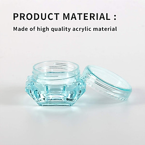 BEAHOT 40 PCS Cosmetic Containers 5g/5ml Diamond Shape Empty Plastic Jars Pot, Travel Jar Set with Lid for Cosmetic Cream Lotions Eye Shadow Beauty Nail Jewelry Earrings Makeup Container, 8 Colors