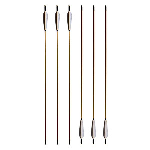 e5e10 33inch Wooden Arrows Handmade Archery Target Arrows with Field Points for Recurve Bow Longbow Hunting Practice with Turkey Feather Fletching 12PACK (White)