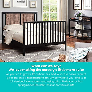 Suite Bebe Connelly Crib to Conversion Kit Only Adjustable in Quick Ship, Black