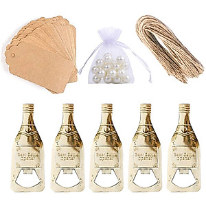 Bodosac 30 Pcs Rustic Vintage Beer Key Bottle Opener with Card Tag and Sheer Bag for Beer Wedding Party Favors