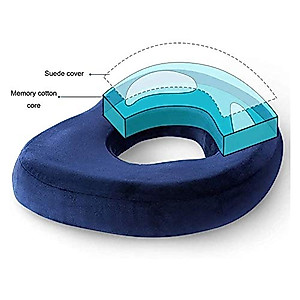 HHWKSJ Seat Cushion - Memory Foam Coccyx Cushion for Tailbone Pain - Office Chair Car Seat Cushion - Sciatica & Back Pain Relief