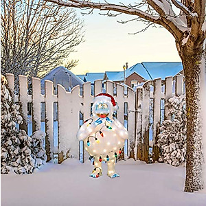 ProductWorks 32-Inch Pre-Lit Rudolph The Red-Nosed Reindeer Bumble Christmas Yard Decoration, 80 Lights
