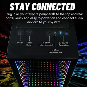 Empowered PC Continuum Micro Gaming Desktop - NVIDIA GeForce RTX 4090 24GB, Intel 24-Core i9-14900KF, 96GB DDR5 RAM, 2TB Gen4 NVMe SSD + 8TB HDD, WiFi 6, Windows 11 - Liquid Cooled RGB Gamer Computer