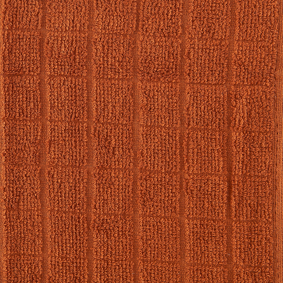 DII Basic Terry Collection Solid Windowpane Dishcloth Set, 12x12, Cinnamon, 6 Count