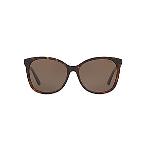 Coach HC8271U Universal Fit Sunglasses, Dark Tortoise/Dark Brown, 57 mm