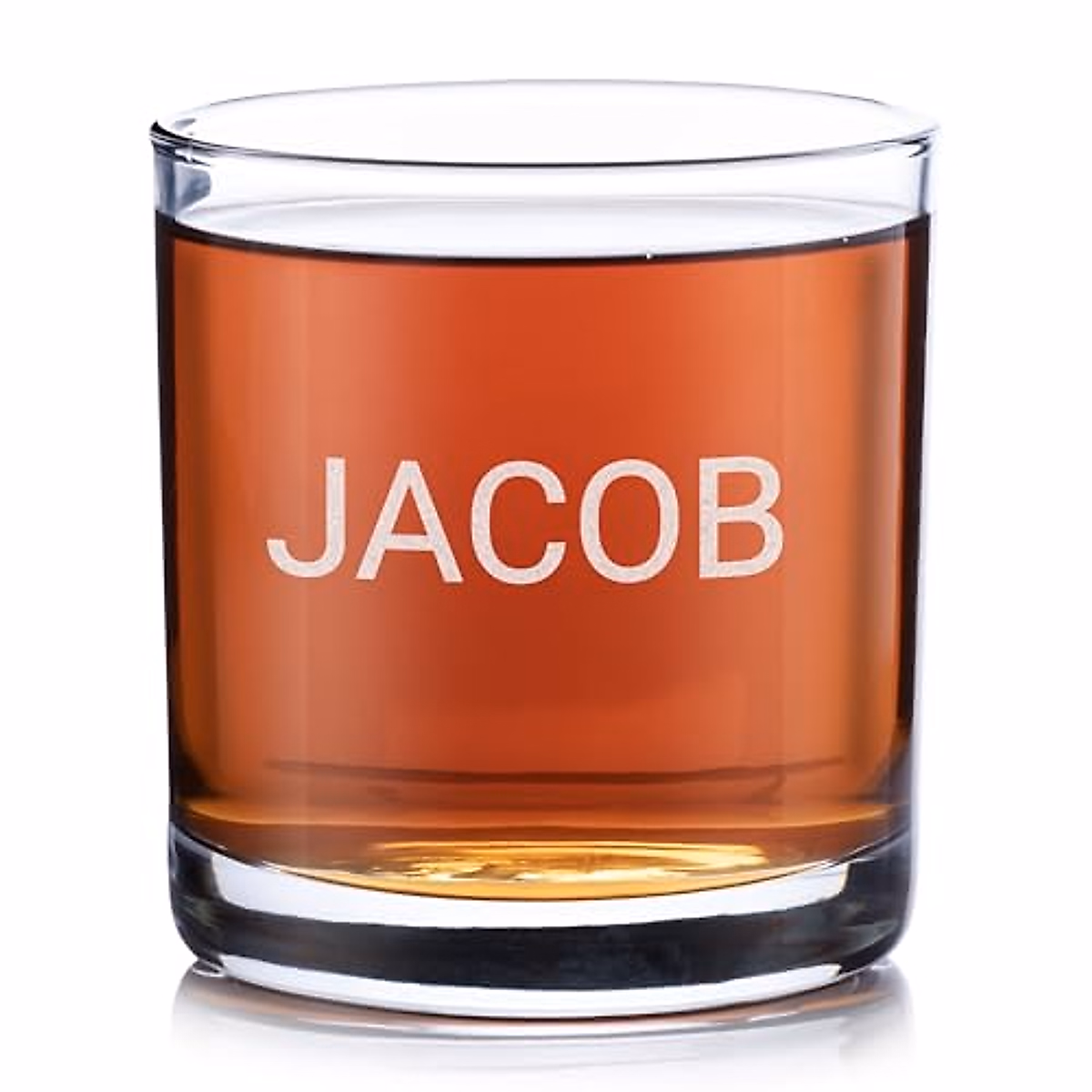 Lifetime Creations Engraved Personalized Name Whiskey Glass 10.5 oz - Old Fashioned Rocks Glass with Name, Monogrammed Scotch Glass Groomsmen Gift, Dishwasher Safe
