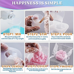 LET'S RESIN Liquid Silicone for Squishy Maker, Super Soft Silicone Rubber Making Kits 1:1 AB Ratio Mix for Taba Squishy, Molding Cat's Paw, DIY Decompression Gift