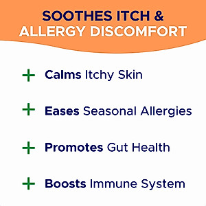 Dog Allergy Relief Chews — Anti-Itch Skin & Coat Supplement: No Fillers, Just Flavor - Itchy Skin Relief Treatment w/Omega 3 Fish Oil - Itching&Paw Licking - Dry Skin&Hot Spots - Made in USA - 180Ct