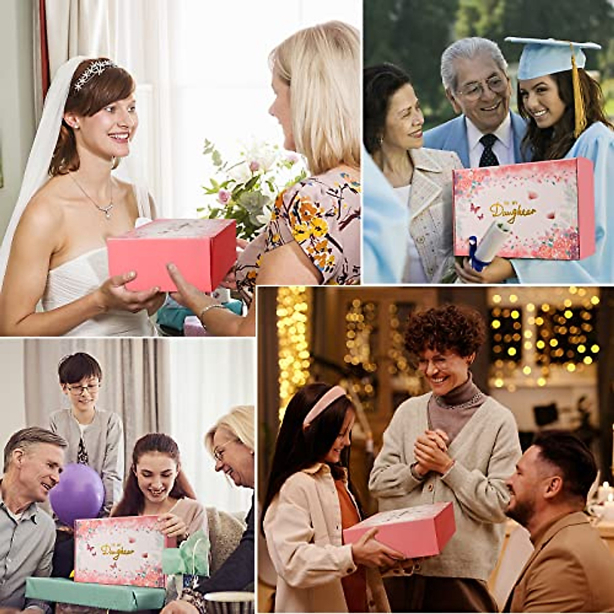 Gift Box for Daughters, Birthday Gifts Basket for Grown Daughter Adult, SPA Gift Heartfelt Gift for Women and Girls from Mom Dad, Gift Sets for Graduation Congratulations Holidays Christmas Thank you