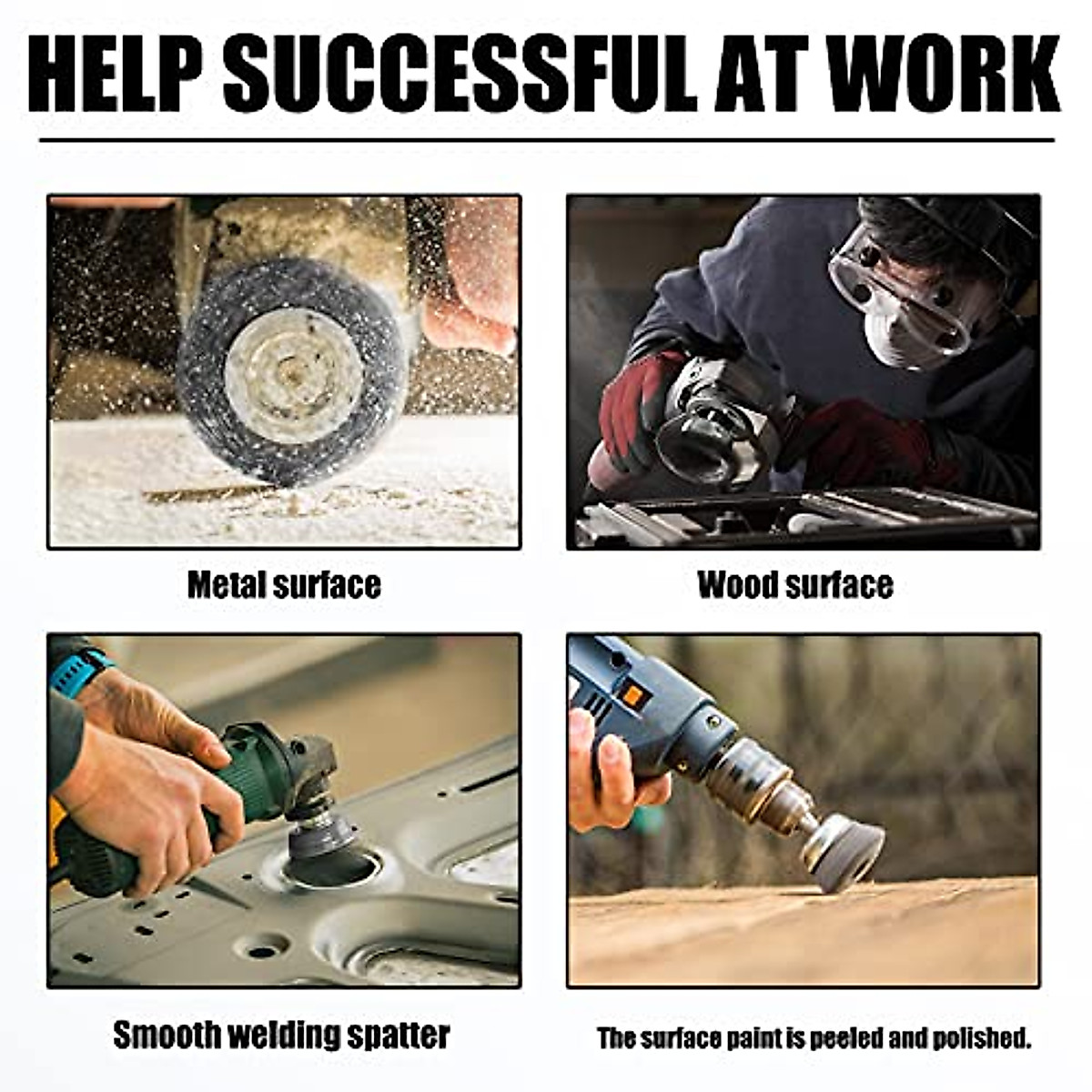 TILAX Drill Wire Brush End Brush Set 6 Piece, Wire Brushes for Cleaning 1/4 Inch Arbor 0.012 inch Coarse Carbon Steel Crimping Wire Wheel, Paint-Surface and Small Spaces Can be Treated.