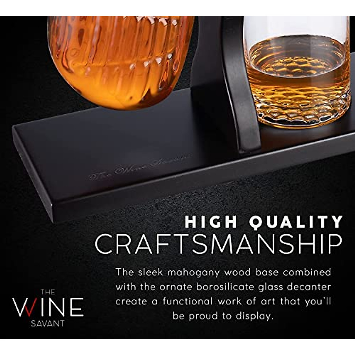 Golf Whiskey Decanter and 4 Liquor Glasses - Decanter & Glass Set - Golf Stick Gifts for Men - Unique Whiskey Decanter Set - Bourbon & Scotch Decanter for Serving Alcohol - Golfer Gifts for Dad