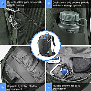 KAILAS 28L Hiking Backpack Waterproof Lightweight Camping Backpack for Outdoor Sports