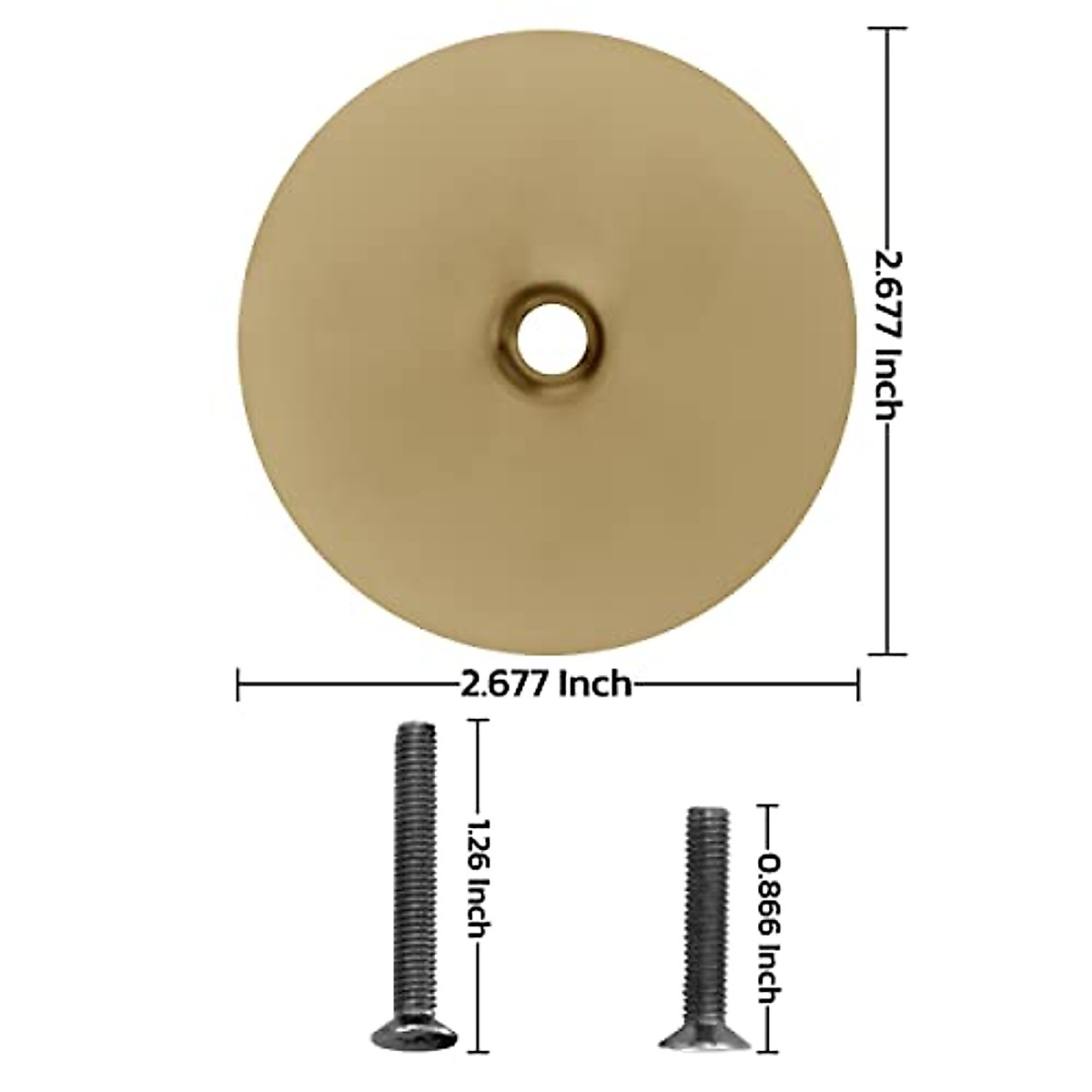 NU-SET Lock | Steel Plate Door Hole Cover | Door Lock Hole Cover with Brass Finish | Home Improvement & Door Hardware (Brass)