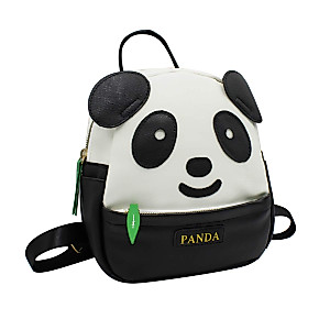 MINGSEECESS Womens Cute Panda Pattern Backpack Purse Pu Leather Travel Bag Small Casual Shoulder Daypack
