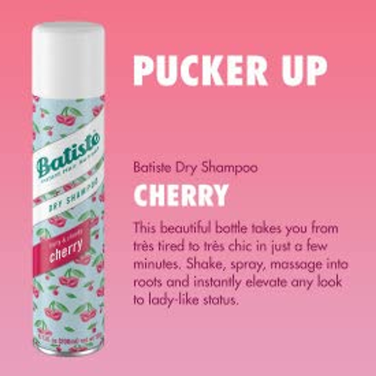 Batiste Shampoo Dry Cherry 6.73 Ounce (200ml) (2 Pack)