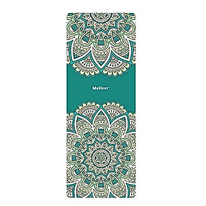Meileer Yoga Mat |Travel Yoga Mat| Foldable Lightweight Anti-Slip Quick Dry Luxurious Yoga Mat/Towel|1mm Thick|Spray Bottle Included (Mystical Mandala)
