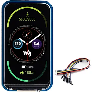 waveshare 1.47inch LCD Display Module for Raspberry Pi, Arduino, STM32, 172x320 Pixels, IPS Screen, 262K RGB Colors, Rounded Corners, 4-Wire SPI Interface, 3.3V / 5V