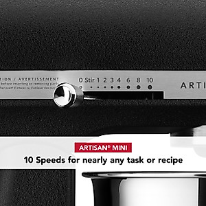 KitchenAid Artisan Mini 3.5 Quart Tilt-Head Stand Mixer - KSM3316X - Cast Iron Black