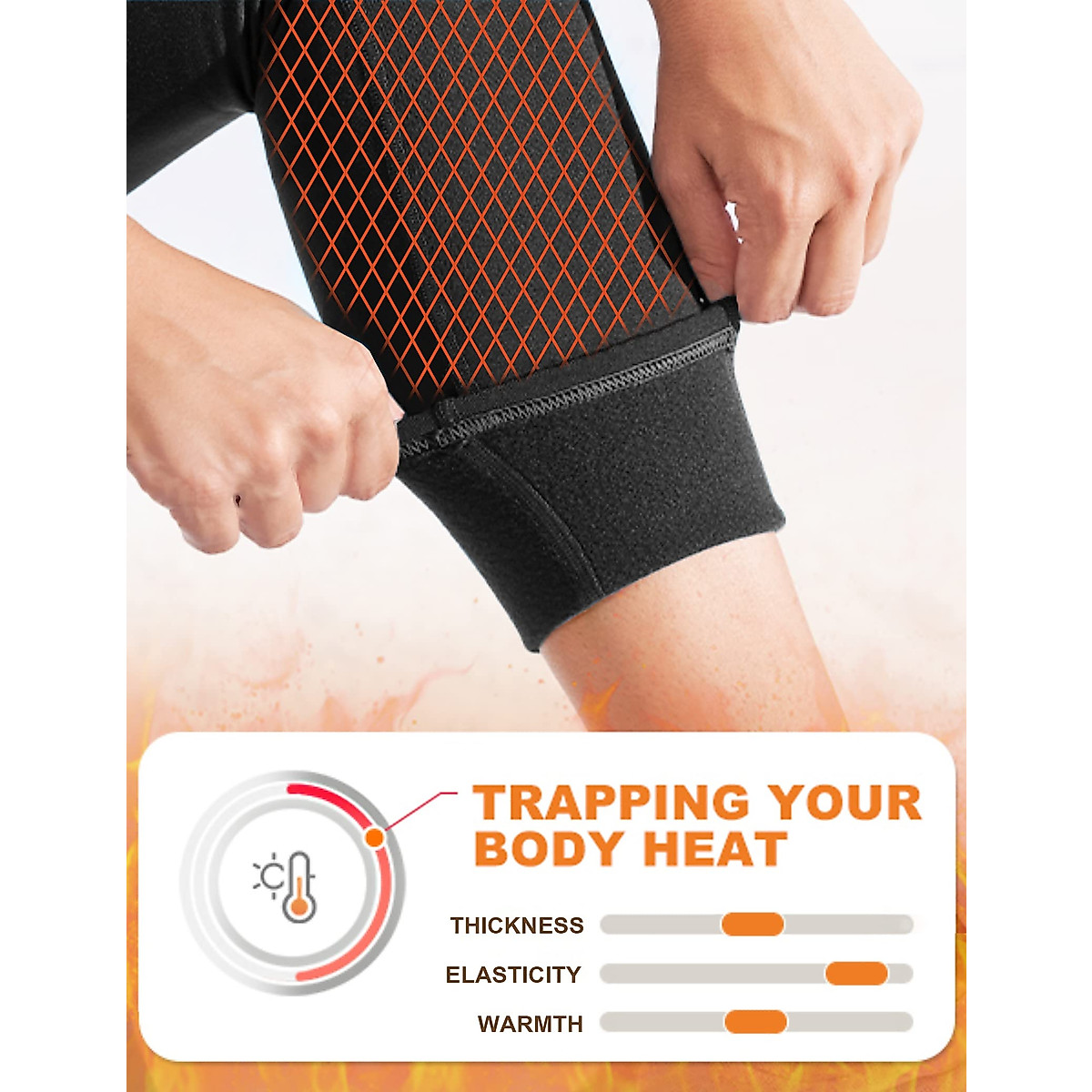 COOTRY Plus Size Fleece Lined Leggings for Women Thermal Underwear Long Johns Base Layer Pajama Bottoms Cold Weather Pants Black 2XL