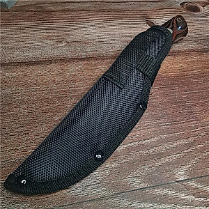 8.85" Fixed Blade Knives with Sheath - Hunting Knife with Beautiful Wood Handle for Hunting, Camping. Survival and Tactical