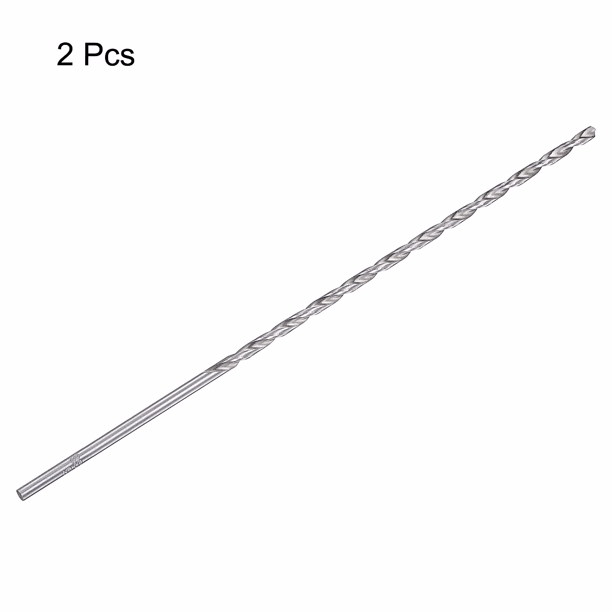 uxcell HSS(High Speed Steel) Straight Shank Jobber Twist Drill Bit 3mm Drill Diameter Extension 160mm Length for Hardened Metal Woodwork Plastic Aluminum Alloy 2 Pcs