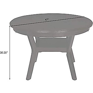 New Classic Furniture Gia 5-Piece Round Dining Table Set, 47-Inch, Cherry