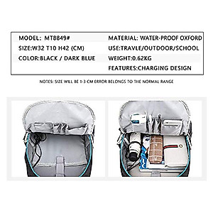 JOOJER Creative XXX Black Sports Revenge Backpack for Mans,Broken Heart Durable Backpack Usb Computer Bag (Black2)