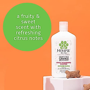 Hempz Petz Deodorizing Dog Shampoo, Creamy Citrus Orange & Red Raspberry, 17 Fl. Oz. - Pet Shampoo