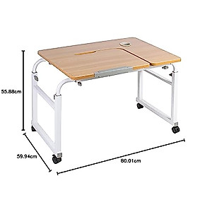 VIVO Height and Length Adjustable Mobile Desk for Kids and Adults, Tilting Table Top, Rolling Interactive Ergonomic Workstation on Wheels, DESK-V202A
