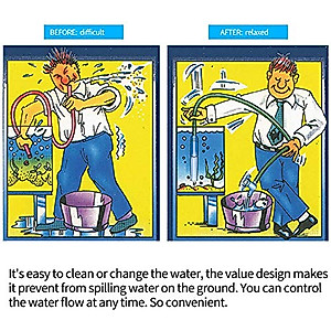 Number-One Fish Tank Cleaner, Aquarium Water Changer Gravel Filter Aquarium Siphon Vacuum Pump Water Changing Sand Washing Adjustable Water Flow with Inbuilt Strainer Outlet Valve Pumping Airbag