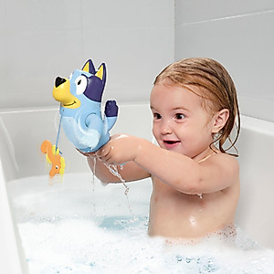 TOMY Toomies Bluey Swimming Bath Toy - Bluey Toys Includes Attached Seahorse Baby Toy and Swims on Back or Front - Toddler Bath Toys and Water Toys for Outdoor Play – Ages 18 Months and Up