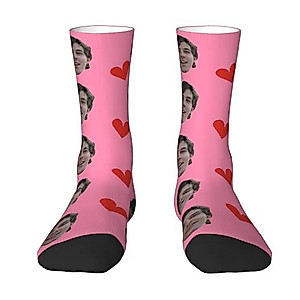 Custom Face Socks Funny Crew Socks with Faces for Men Women Cat Dog Lovers Personalized Gifts