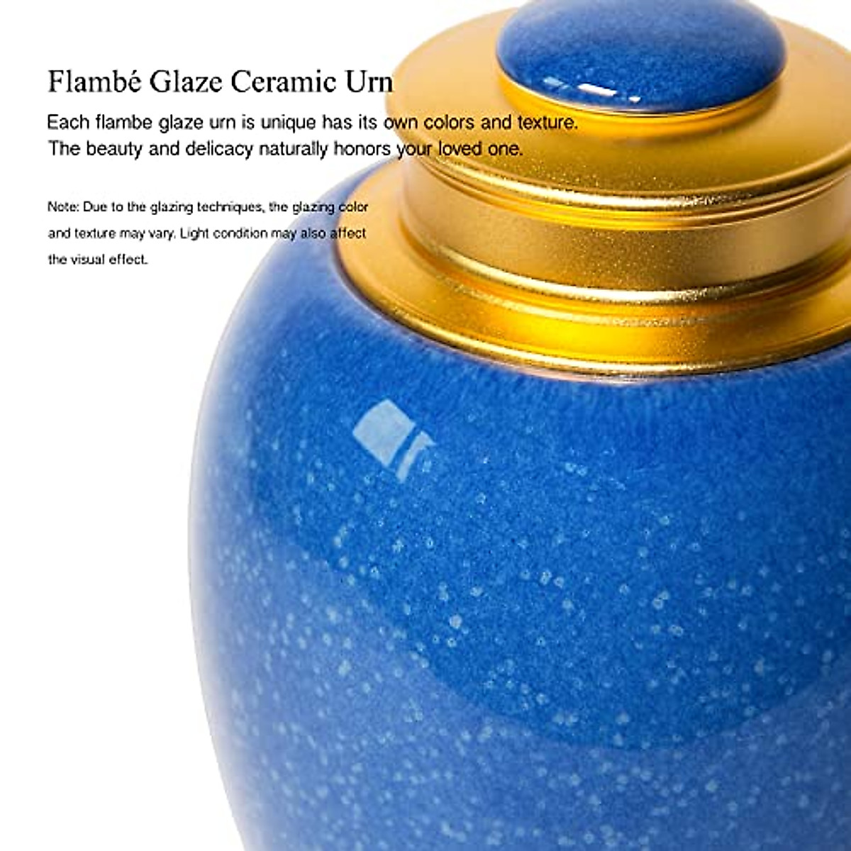 Medium Urns for Human Ashes - Ocean Blue Urns for Ashes Adult Male - Cremation Urns for Human Ashes Adult Female - Baby Urns for Ashes Dog Urns