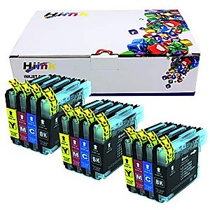 HIINK Compatible Ink Cartridge Replacement for Brother LC61 Ink Cartridges use with DCP-J140W MFC-J220 MFC-490CW MFC-295CN DCP-165C MFC-J630W MFC-J615W MFC-290C MFC-495CW(3BK 3C 3M 3Y,12-PK)