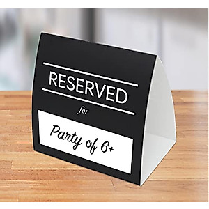 Reserved For Table Signs 20 Pack | Table Tent Place Cards for Weddings, Restaurants, Events