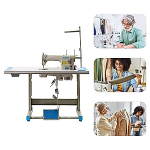 Industrial Sewing Machine Heavy Duty Sewing Machines with Motor & Graduated Table Stand Stitch Distance Speed Adjustable Commercial Grade Sewing Machine Whole Set