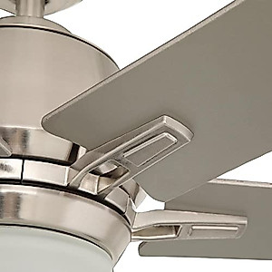 Home Decorators Collection YG493A-BN Kensgrove 54 in. Integrated LED Indoor Brushed Nickel Ceiling Fan with Light Kit and Remote Control