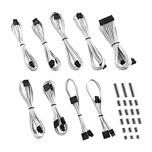 CableMod RT-Series Classic ModFlex Sleeved Cable Kit for ASUS/Seasonic/Phanteks Revolt (White)