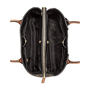 NINE WEST Lorraine LRG Jet Set Satchel, Dk Bourbon Multi