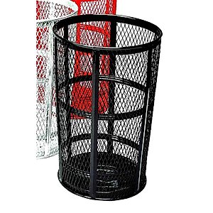 Witt Industries EXP-52BL Steel 48-Gallon Outdoor Waste Receptacle, Round, 23" Diameter x 33" Height, Blue