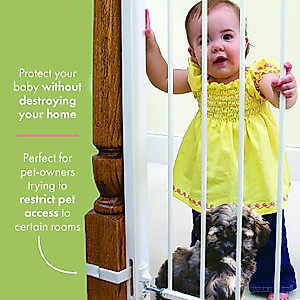 EZ-Fit: Baby Gate Walk Thru Adapter Kit for Stairs + Child and Pet Safety - Protect Banisters + Walls (Single Pack, 36 Inch)